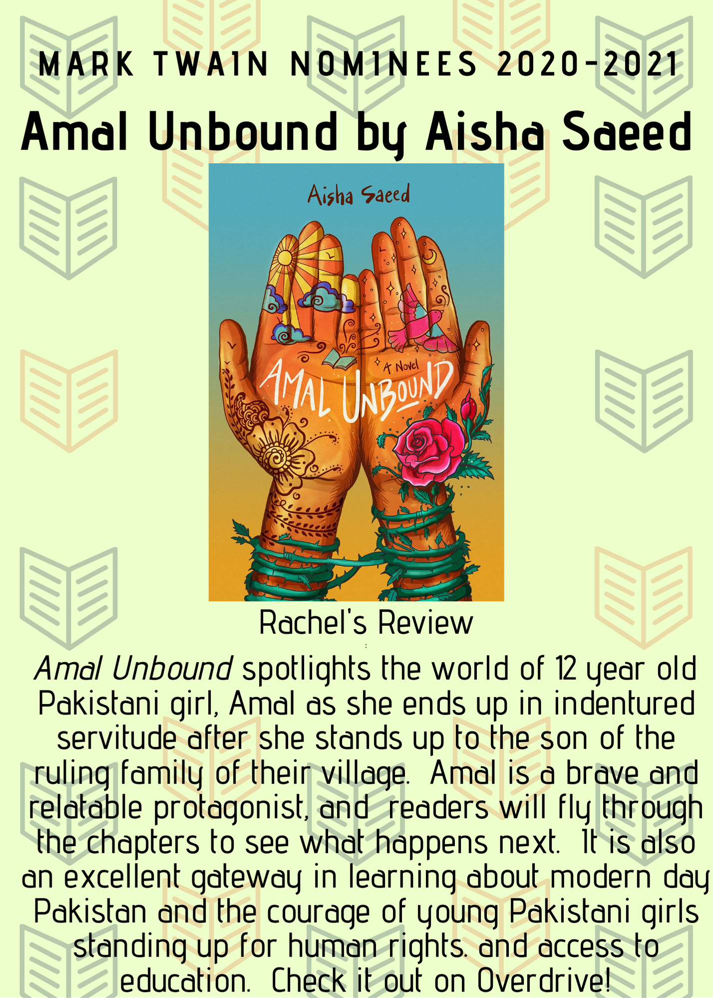 Mark Twain Award Nominee 2020-2021 Review: Amal Unbound by Aisha Saeed ...